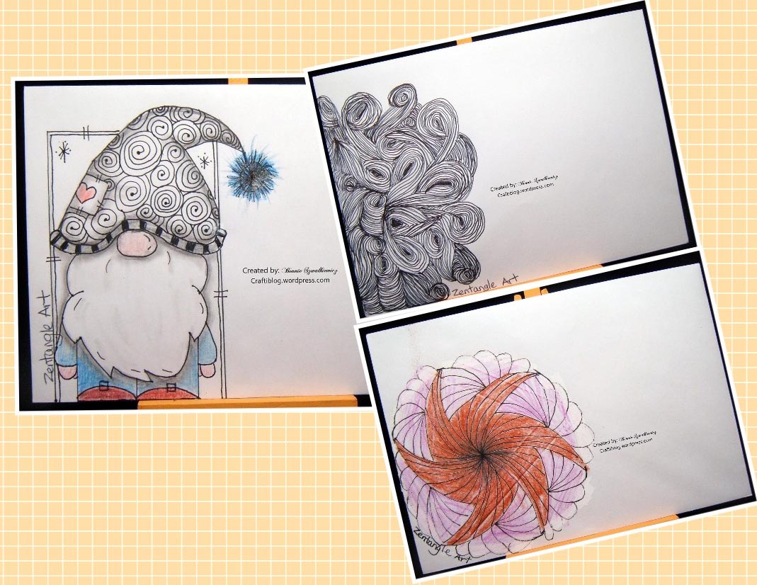 2025-11-28; gnome zentangle | The Craftiblog